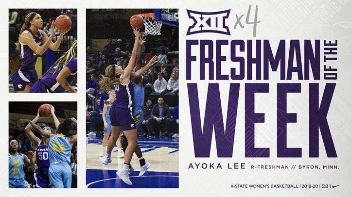 Lee earns fourth straight Big 12 Freshman of the Week honor