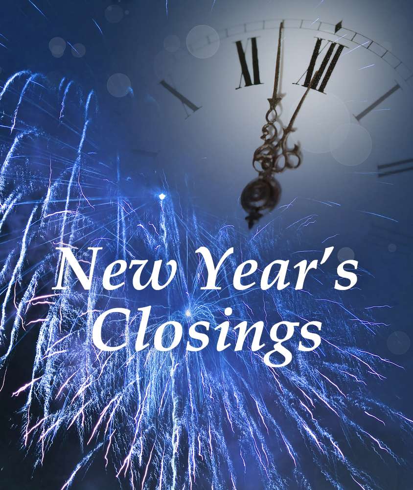 New year brings with it holiday closings