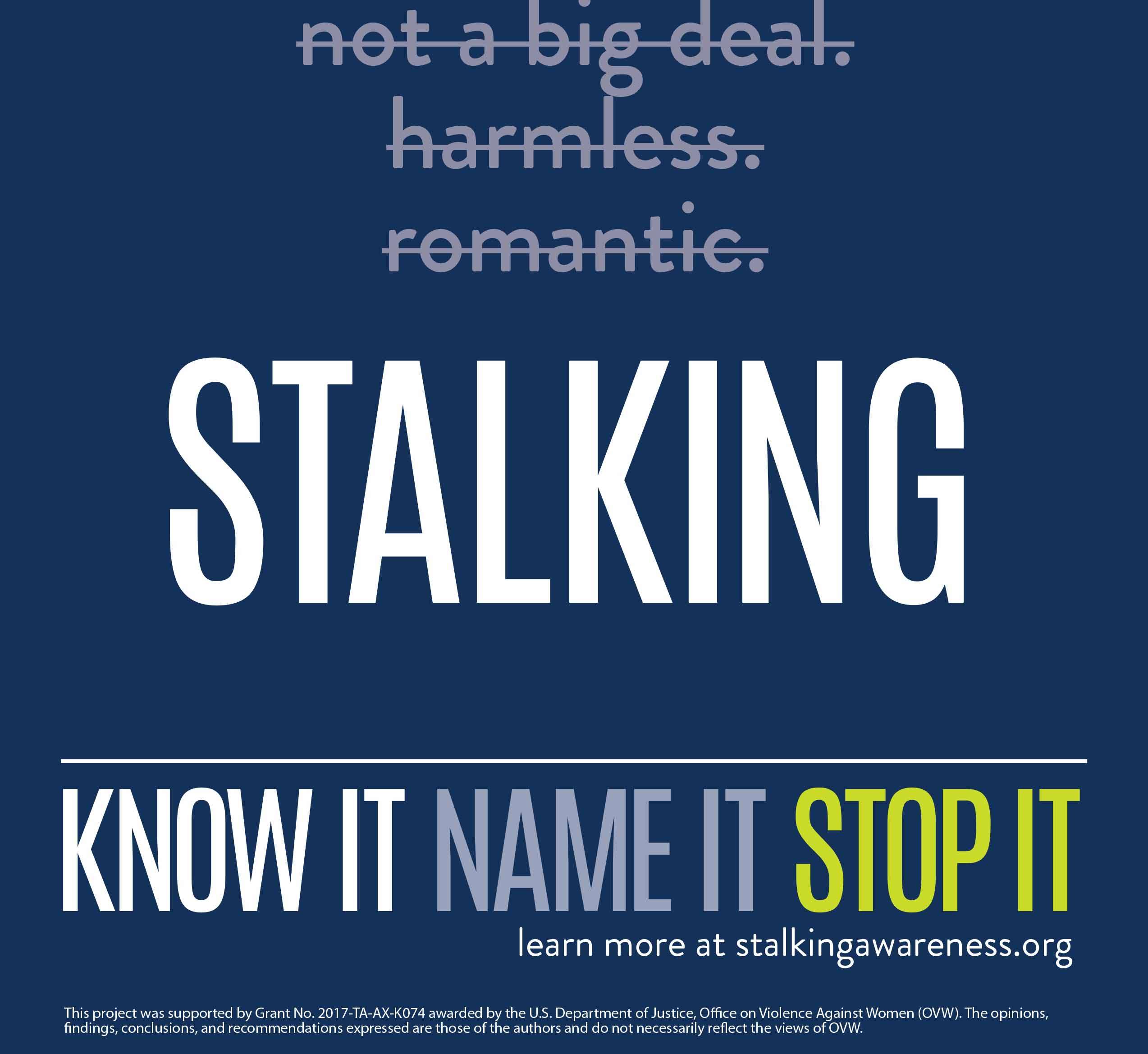 LETTER: One in six women have been stalked