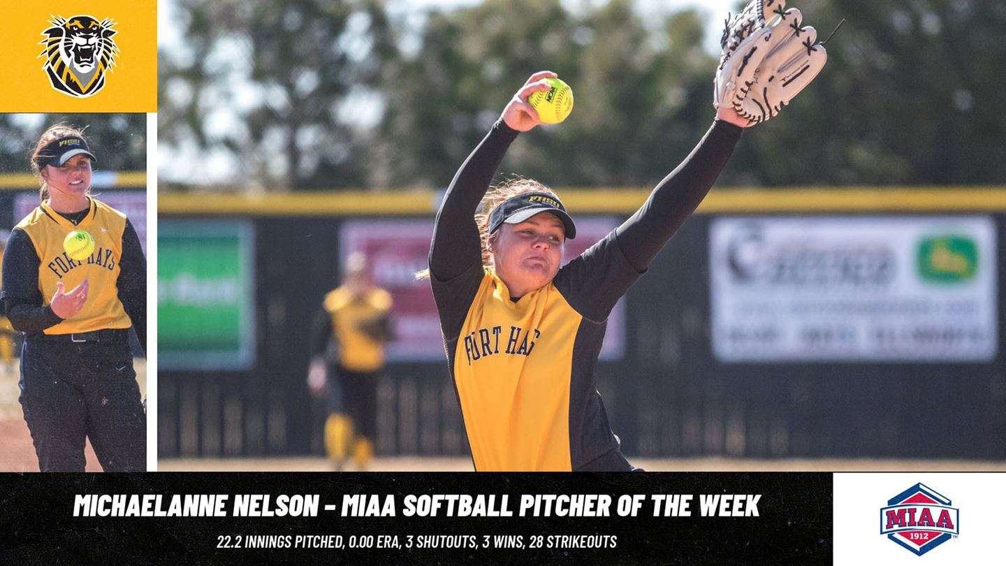 Nelson named MIAA Softball Pitcher of the Week