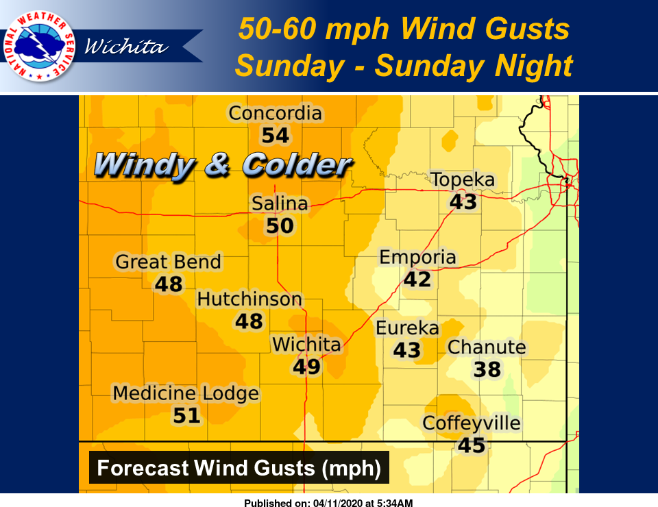 UPDATED: NWS issues high wind warnings for the area