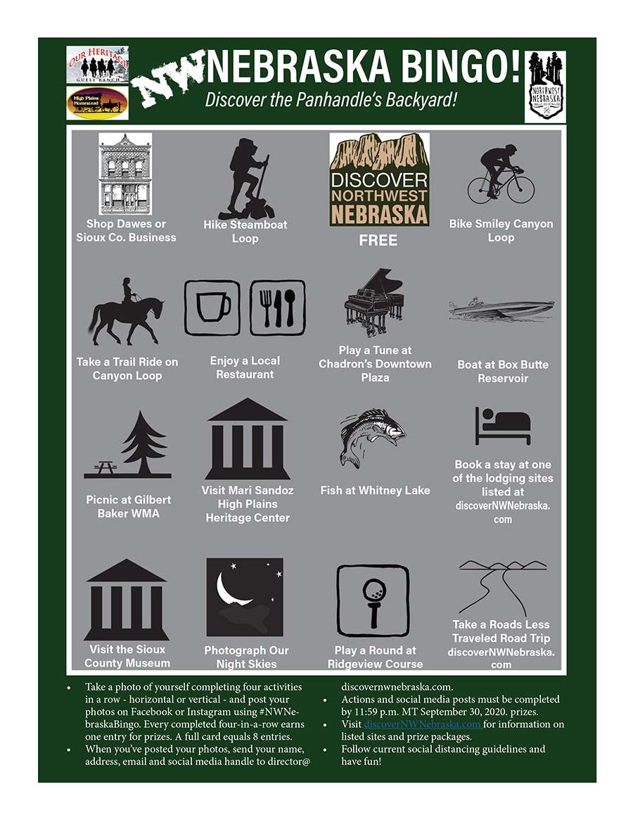 Discover Northwest Nebraska releases Sept. 'Bingo' card full of adventures