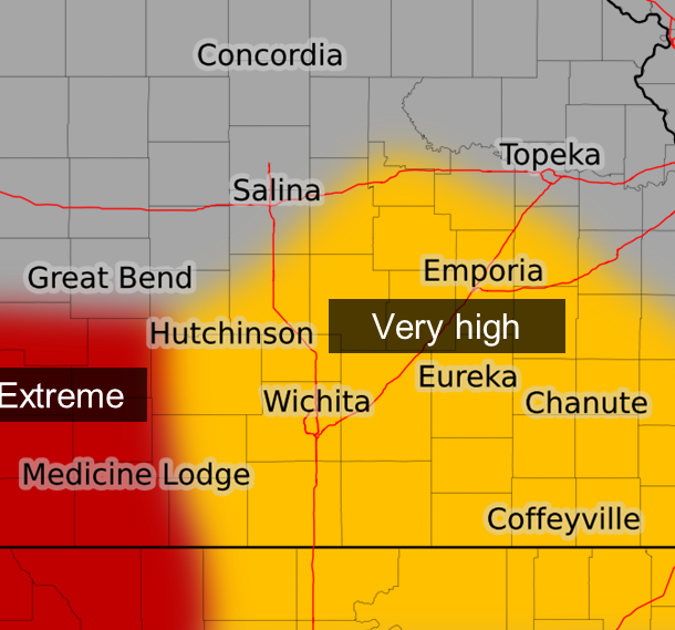 Weather components coming together to create fire danger