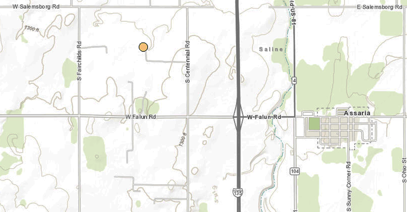 Small earthquake strikes northwest of Assaria Friday evening