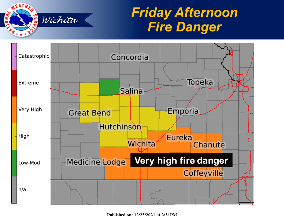 UPDATE: Grassland fire danger in 'high' category Friday