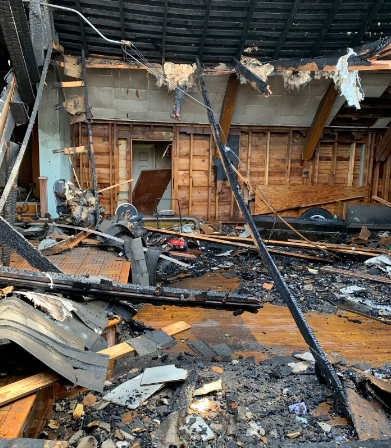 Update: Fire destroys Kansas church building; sanctuary saved