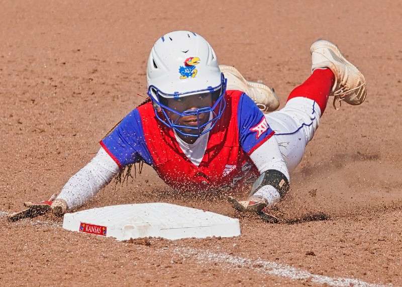 KU softball completes walk-off comeback against S. Dakota
