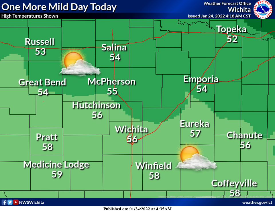 Monday's Weather