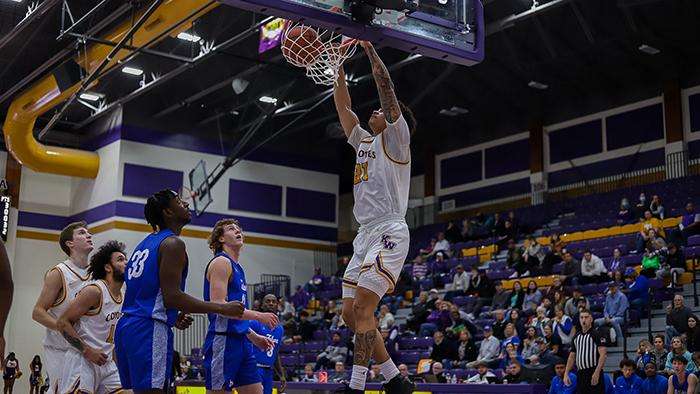 Coyote men defeat Tabor in Mabee Arena, 71-59