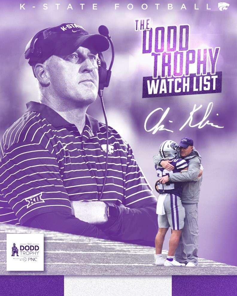 K-State’s Klieman named to Dodd Trophy midseason watch list