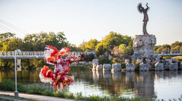 Colvin exhibition, 'Weecha,' at KWU features Wichita War Dancer