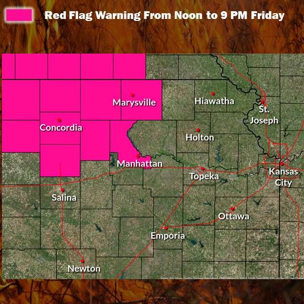 NWS issues red flag warnings in our area for Friday