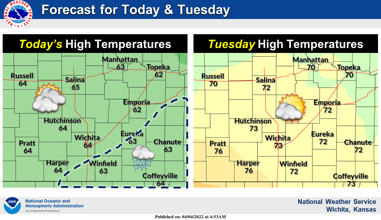 Monday's Weather