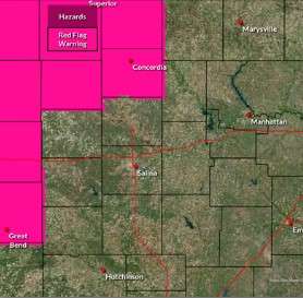 NWS: Red flag warnings for a few counties in our area