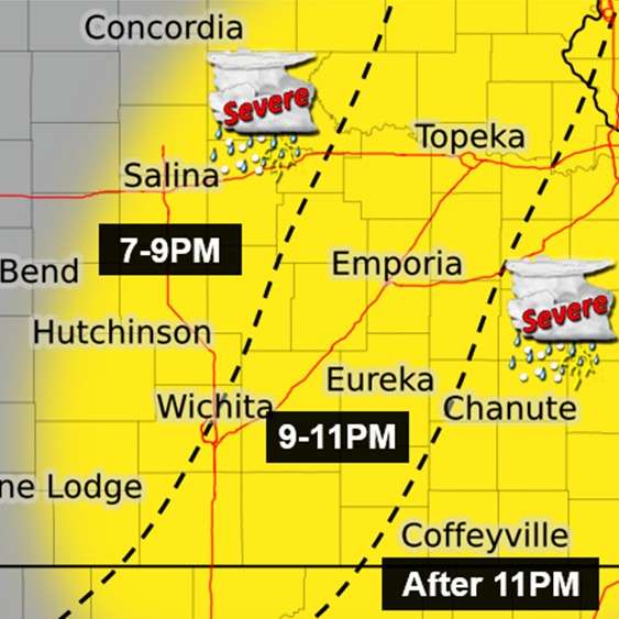 UPDATE: Chance for severe storms Tuesday night over part of area