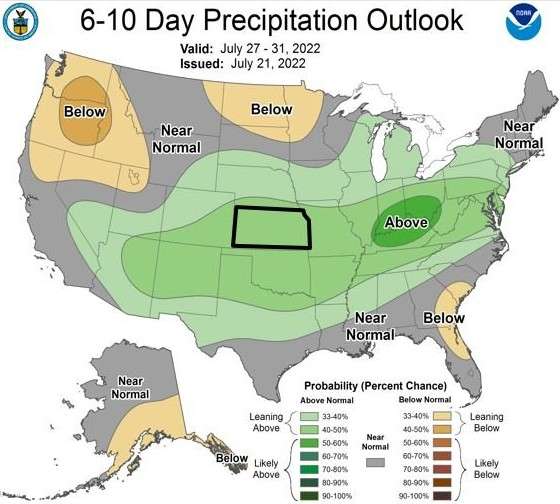 NWS: Rain chance increase, near normal temps expected next week