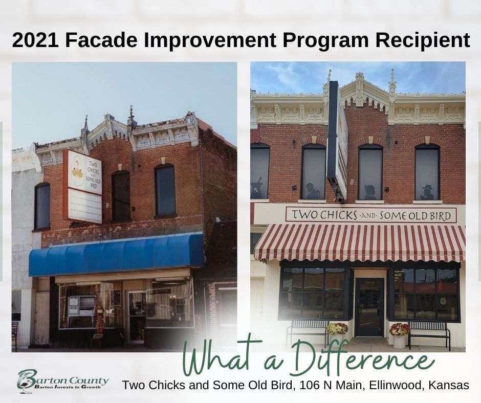 Before & After: Ellinwood downtown facade improvement
