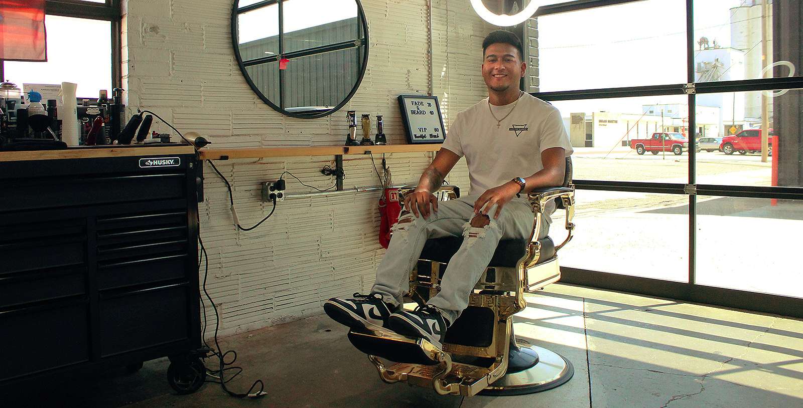 Hays' Fade Factory specializes in creative razor haircuts