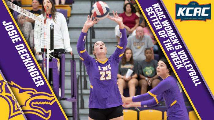 KWU's Deckinger named KCAC Women's Volleyball Setter of the Week