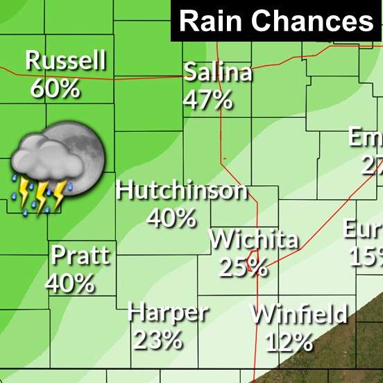 UPDATE: NWS adjusts rain chance percentage for Thursday night