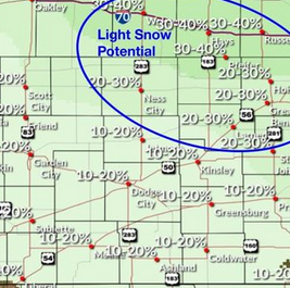 NWS: Wednesday brings a chance of rain, snow to Hays area