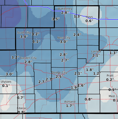 Winter storm bringing more snowfall than predicted to Hays area