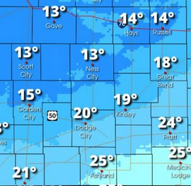 NWS: Cold week with a slight chance of snow in Hays area
