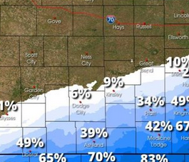 NWS: Latest round of snow expected to stay well south of Hays