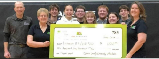 OCCF awards grant to Downs USD 272 for flagpole