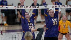KWU Volleyball makes it 12 straight, downing Eagles in straight sets