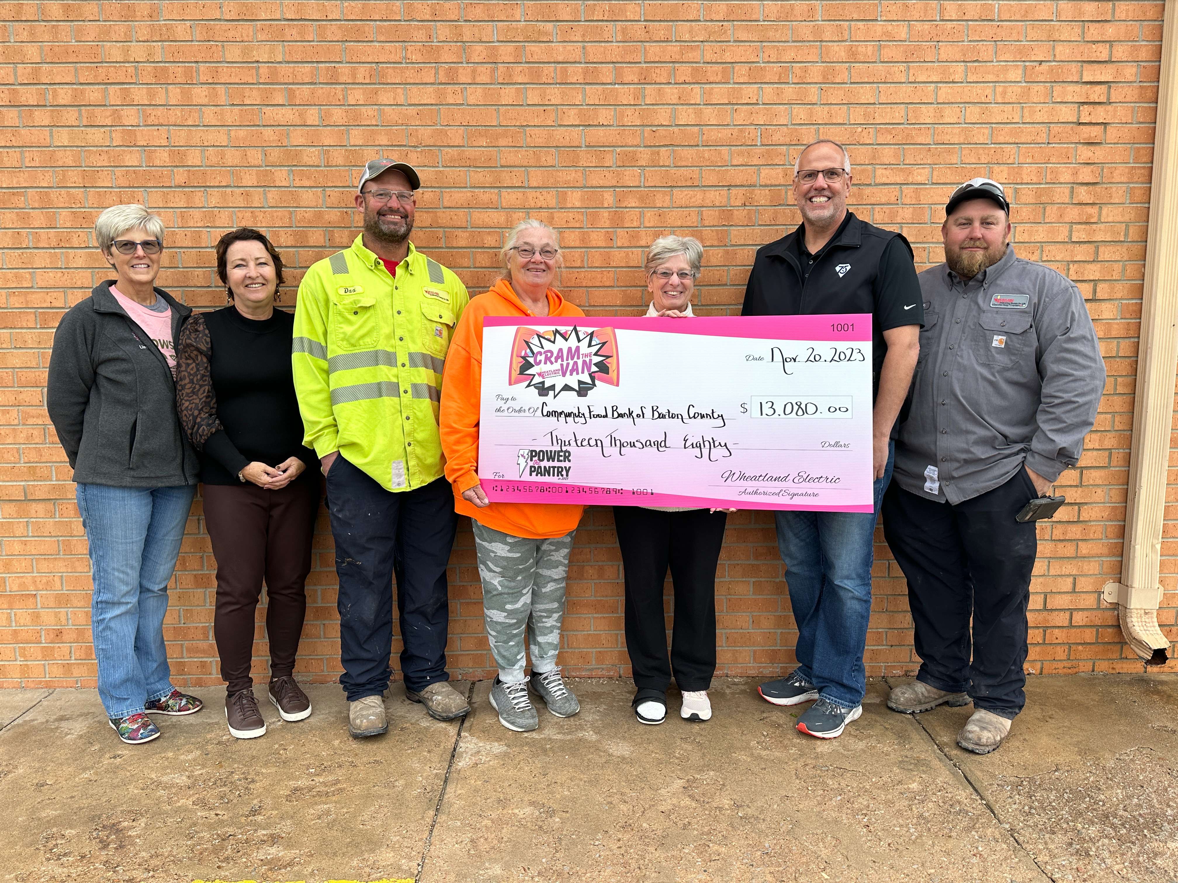 Cram the Van gives $13K to Barton County food bank