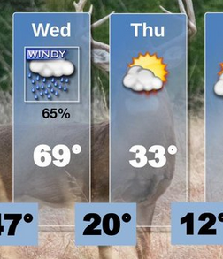 Wild temperature swing expected this week in JC area