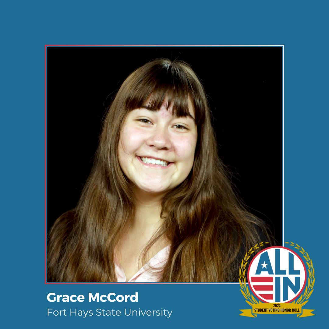 FHSU freshman named to All In Democracy Challenge honor roll