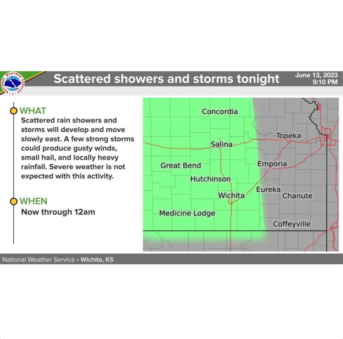 National Weather Service storm update