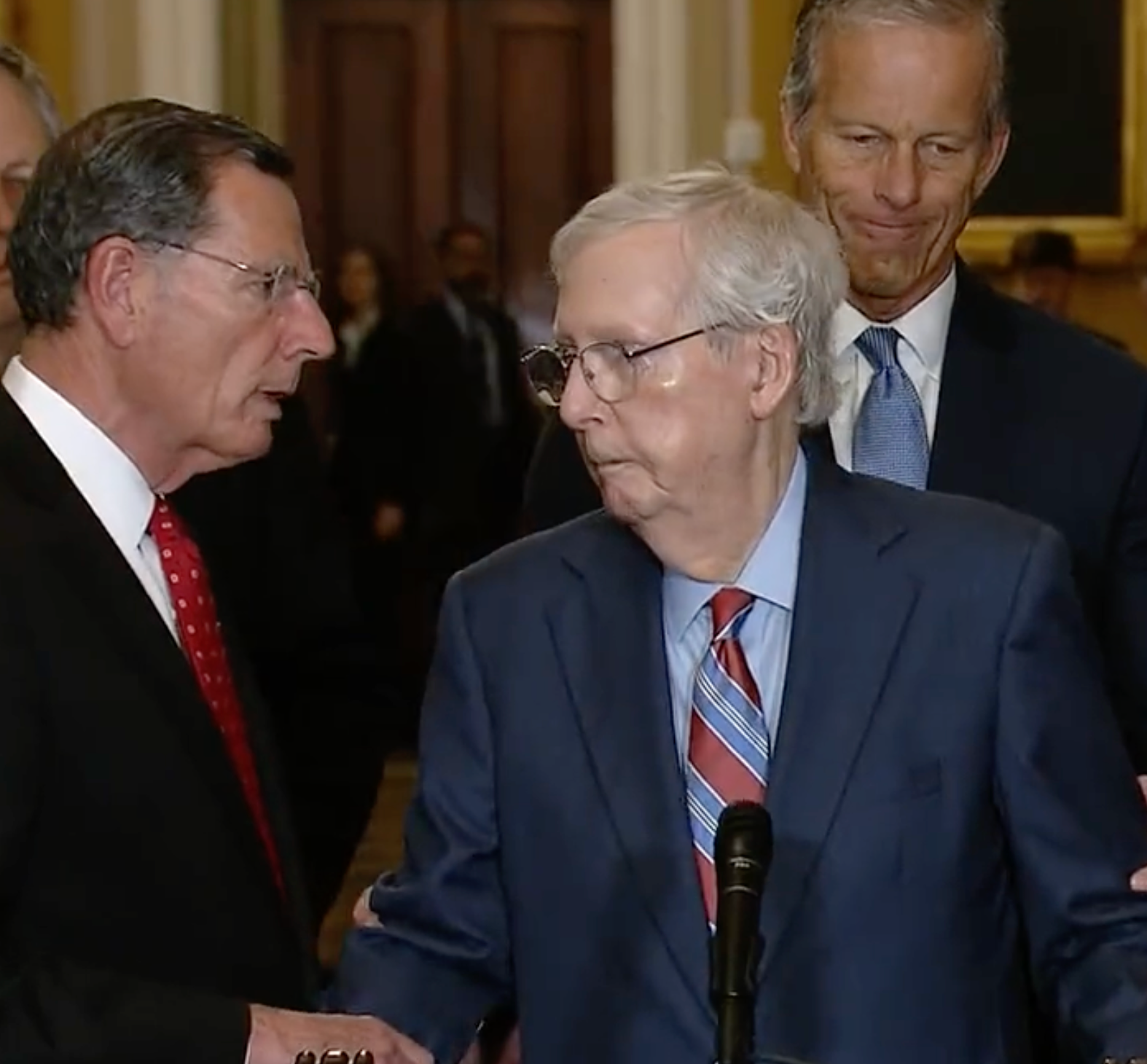 🎥 GOP Senate leader has health scare during presser; says he’s ‘fine’