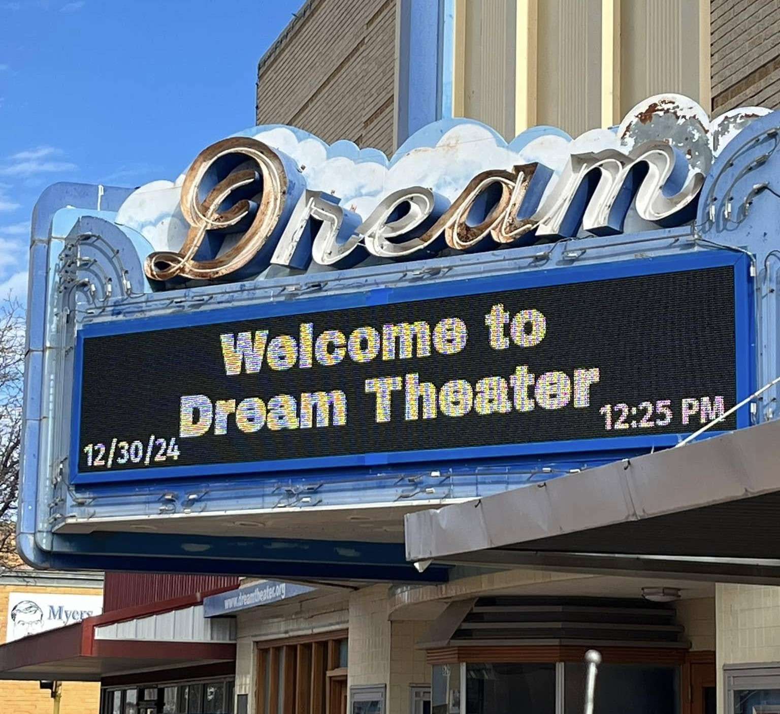 New marquee for Dream Theater in Russell