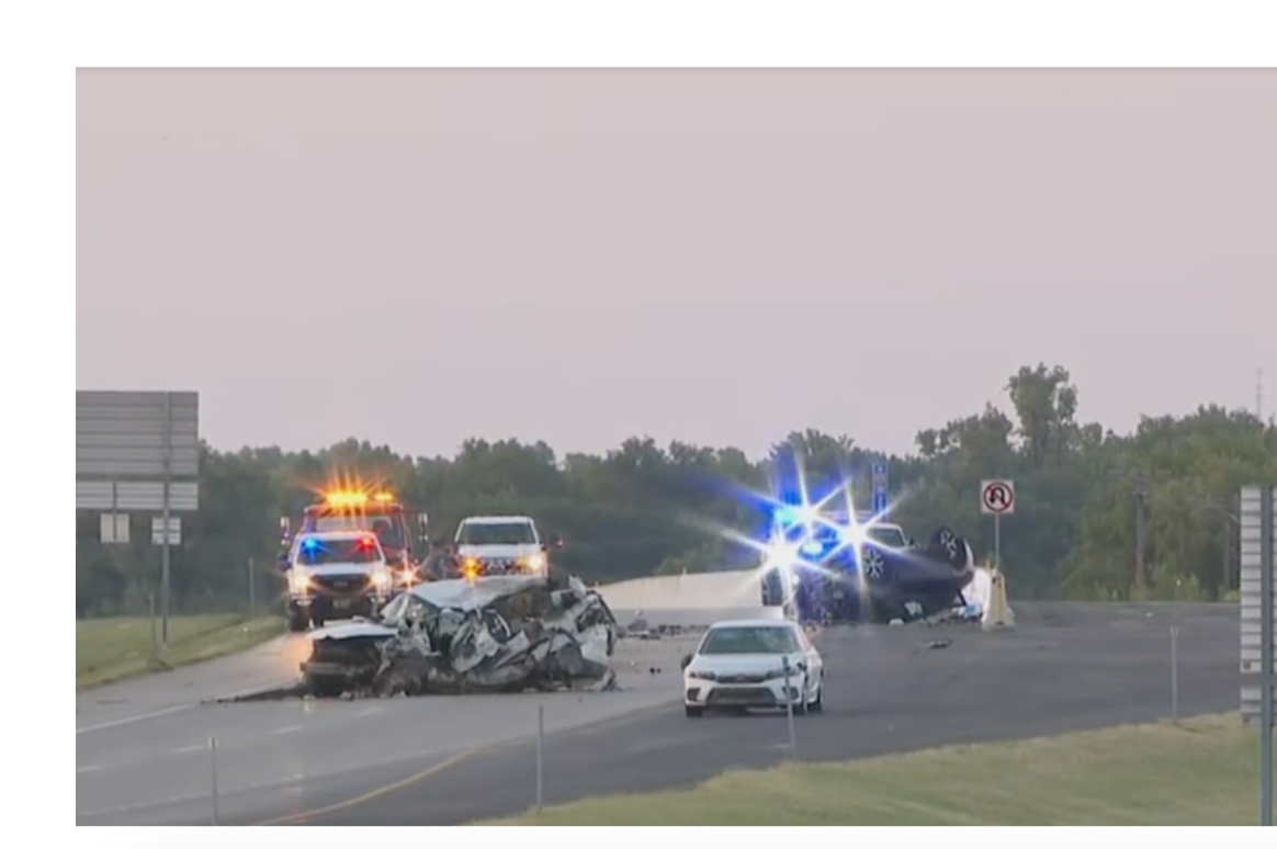1 dead after 4-vehicle wrong-way Kansas crash