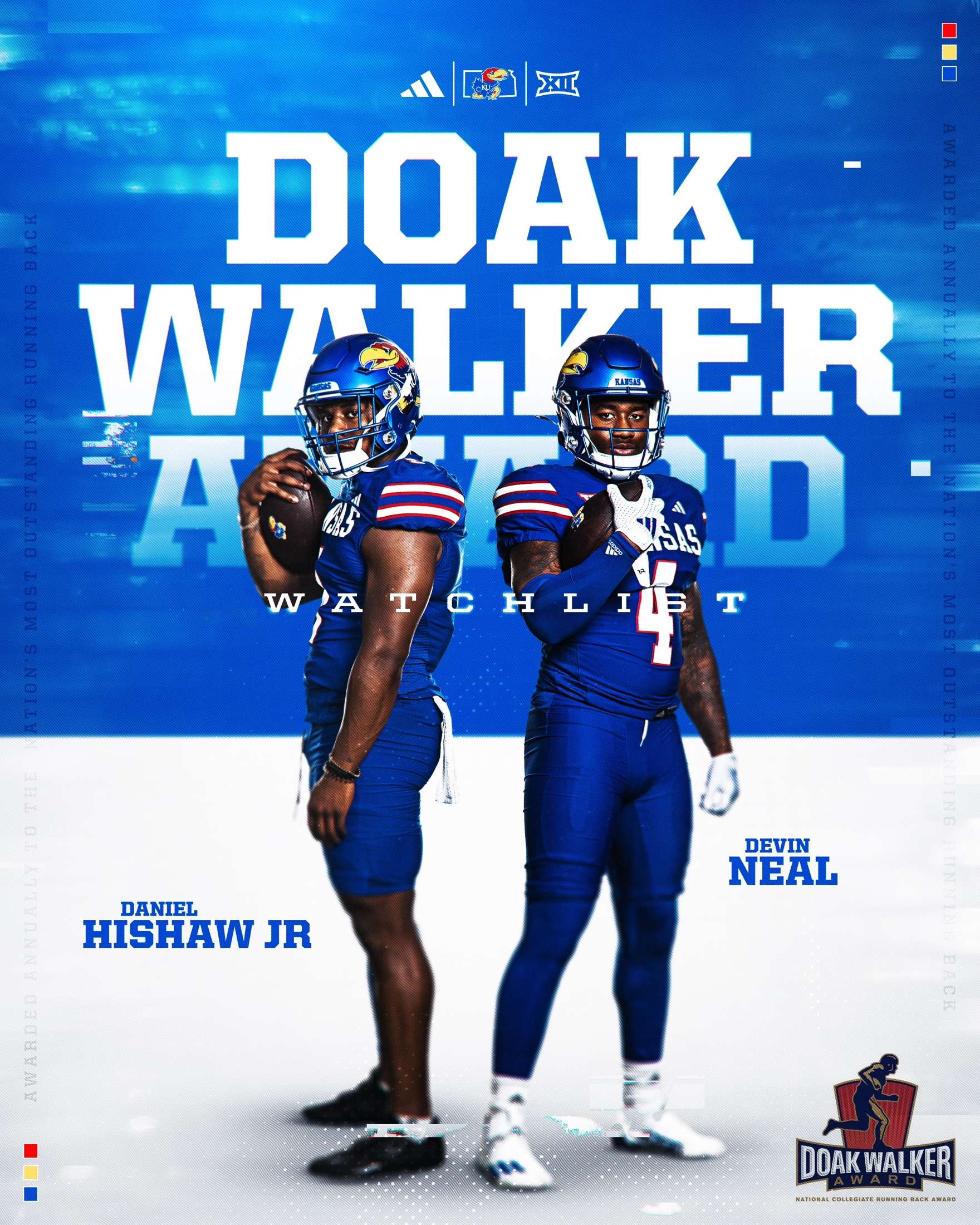 Kansas Running Back Duo Honored as Doak Walker Award Candidates