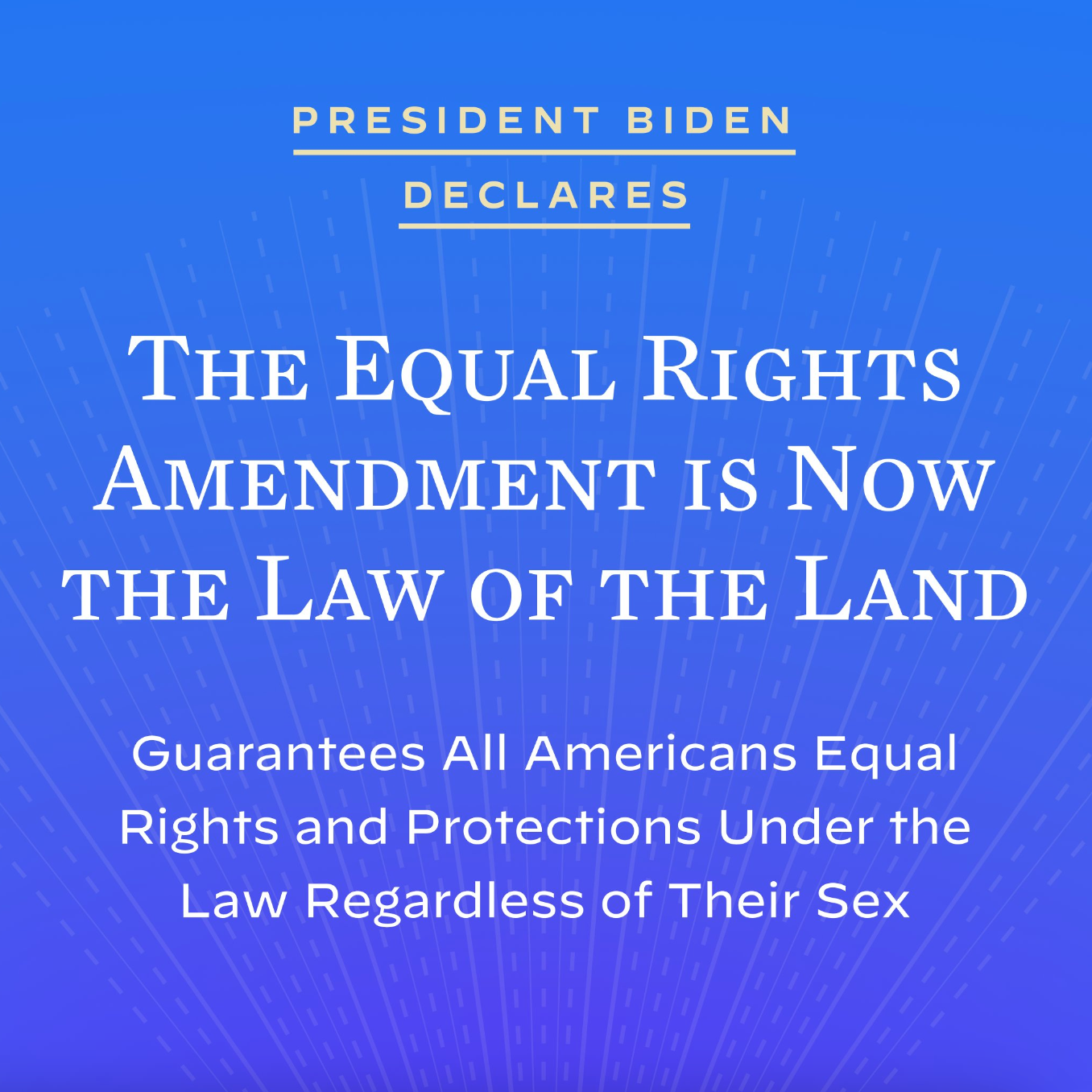Biden declares Equal Rights Amendment is law. What happens next is unclear