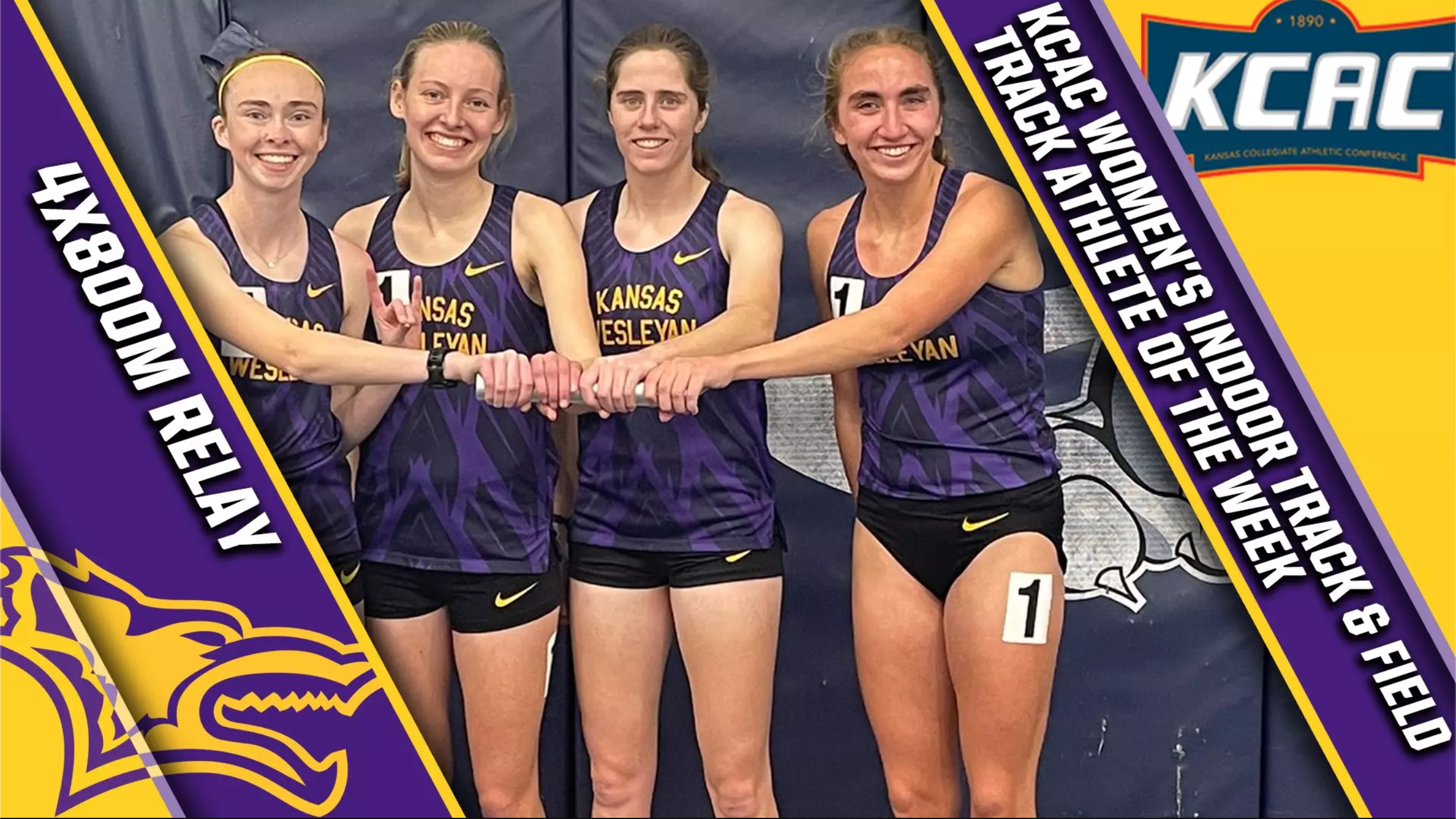 KWU's Women's 4x800m relay team earns KCAC Women's Indoor Track weekly ...