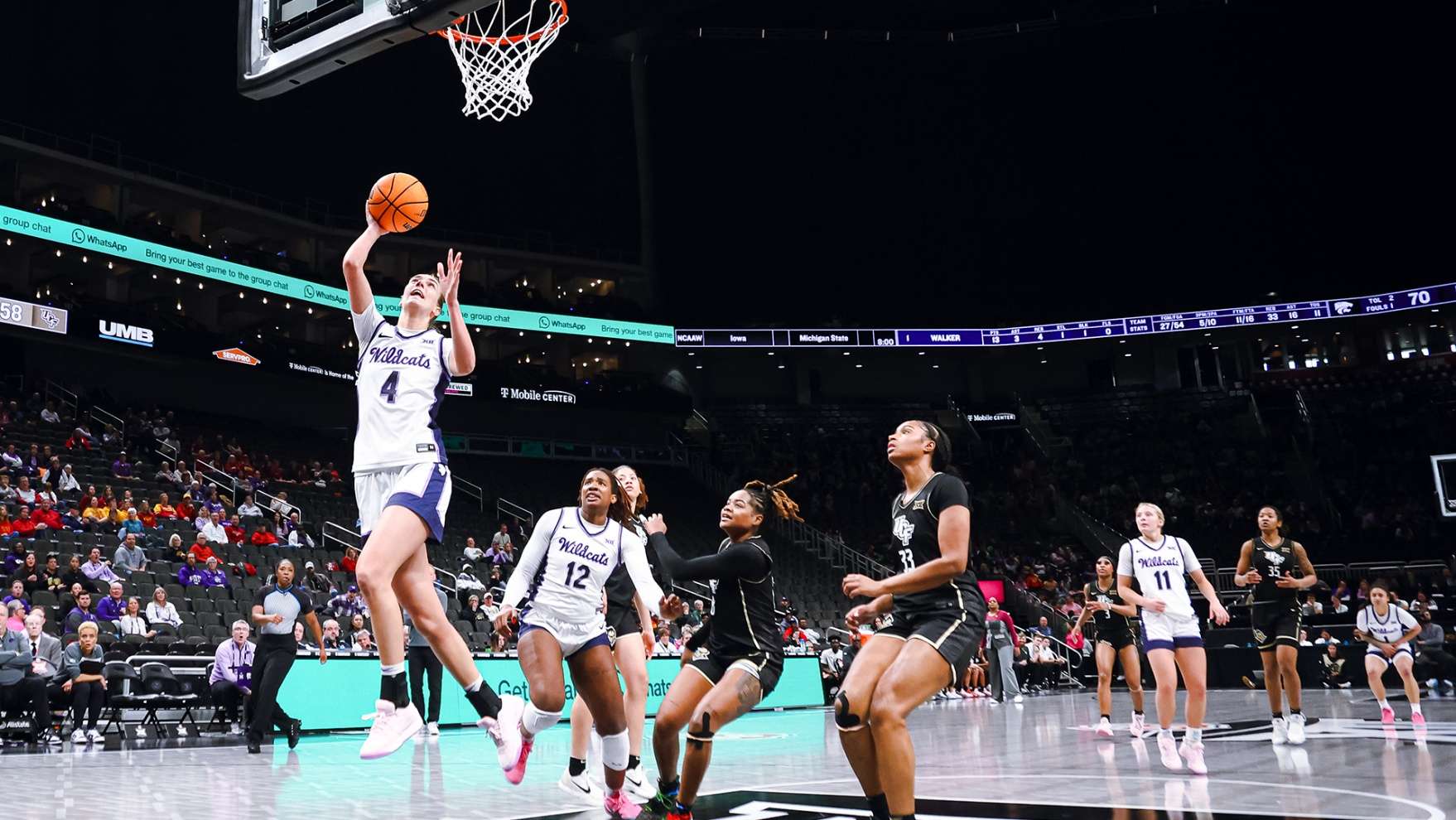 K-State WBB Fends Off UCF in Big 12 Second Round Win