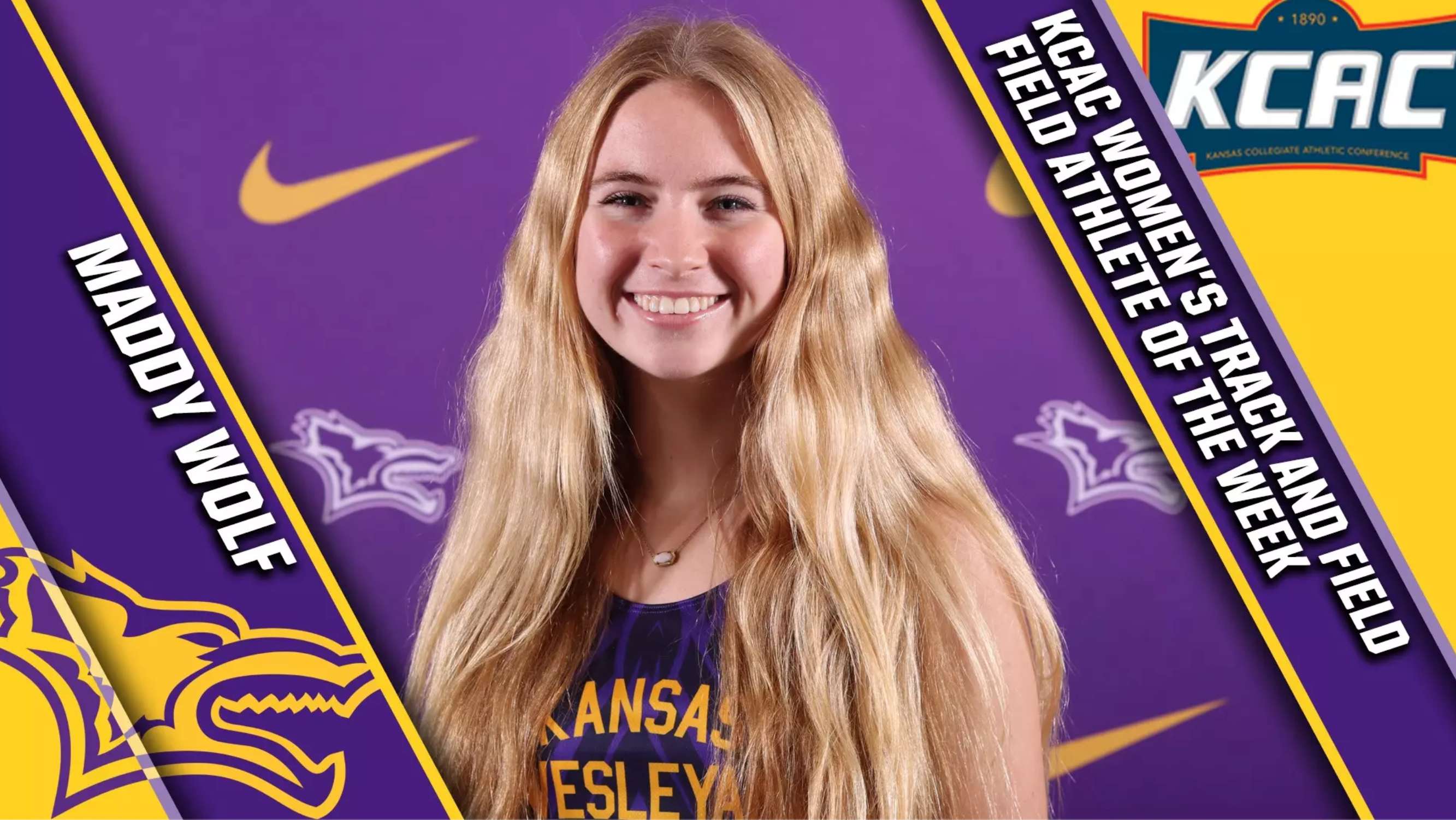 Wolf earns KCAC Women's Outdoor Track & Field weekly honor