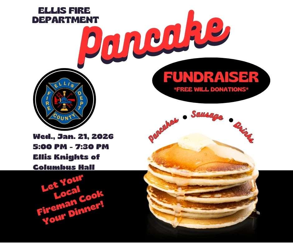 CORRECTION: Ellis Fire Department pancake fundraiser set for Jan. 21