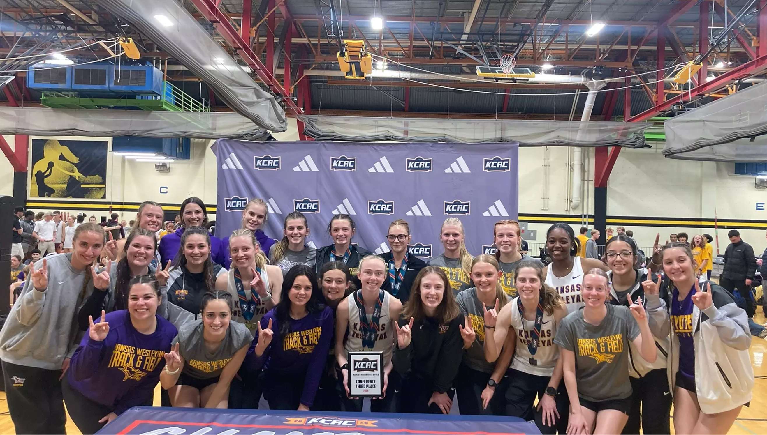 KWU Women’s Indoor Track and Field finishes third at KCAC Championships