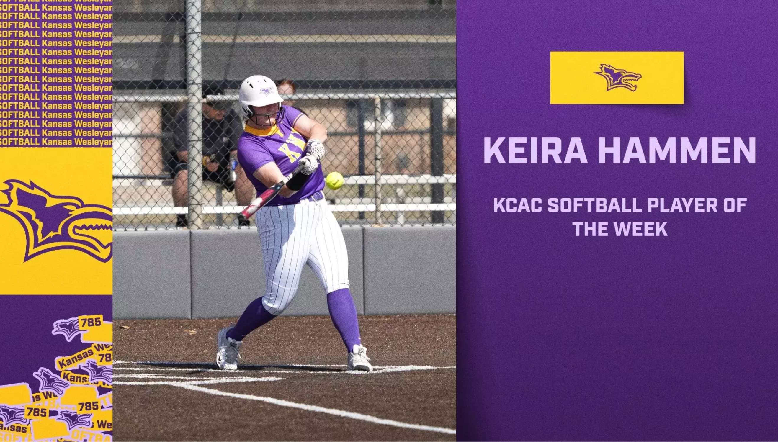 🥎 Hammen named KCAC Softball Player of the Week
